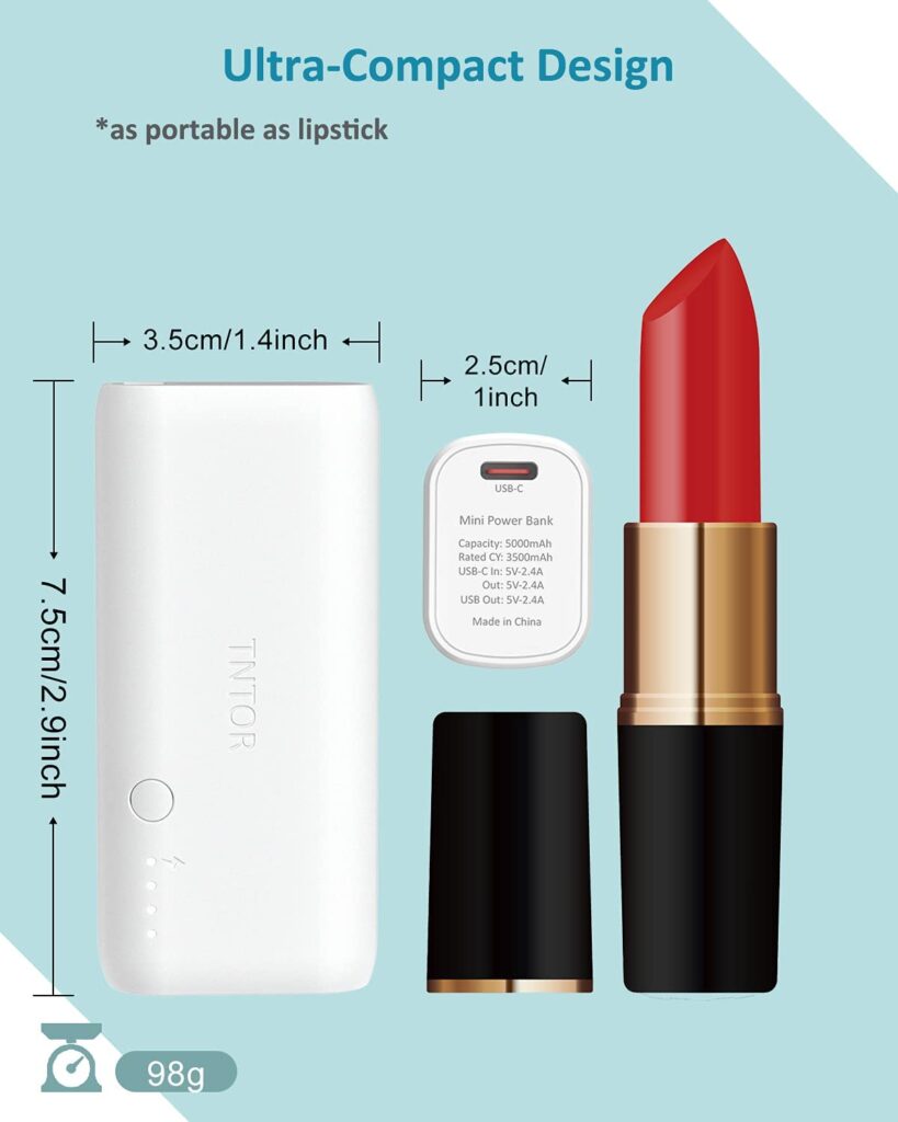 TNTOR 5000mAh mini Lipstick Power Bank – TNTOR